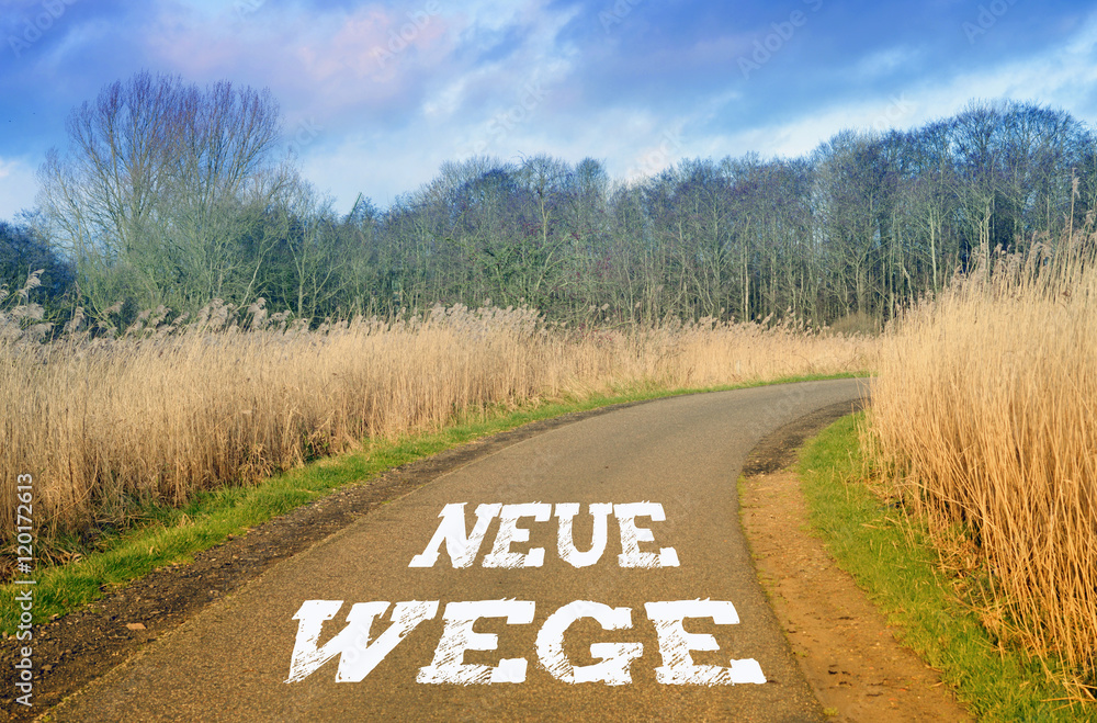 Neue Wege gehen Landschaft Stock-Foto | Adobe Stock