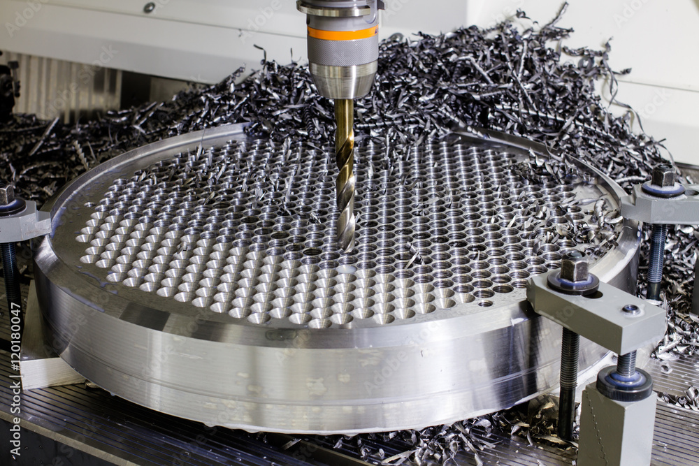 drilling machine in factory Stock-Foto | Adobe Stock