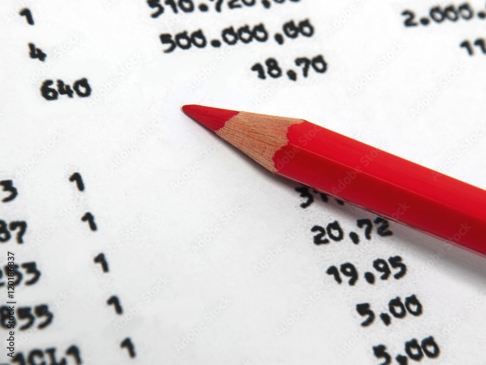 Rotstift ansetzen Stock-Foto | Adobe Stock