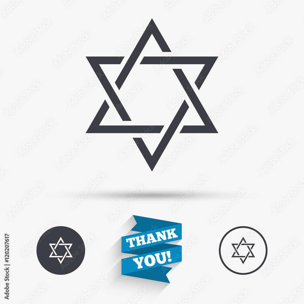 Star of David sign icon. Symbol of Israel. Stock Vector | Adobe Stock