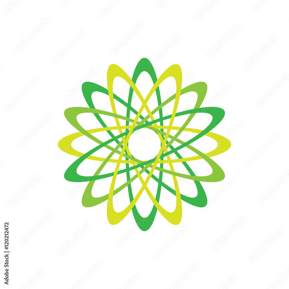 Eco icon green abstract symbol. Vector illustration isolated on the ...