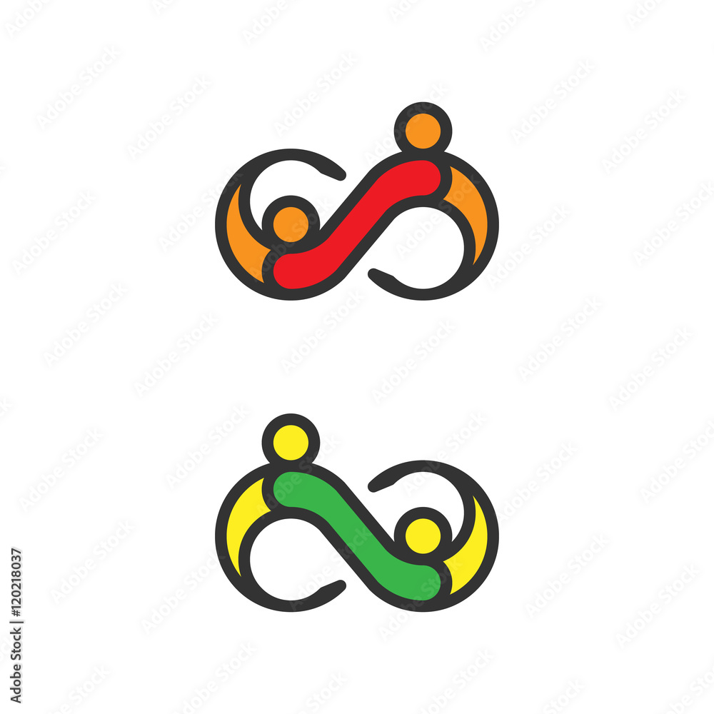 Logo Template Set. Letter S Or Infinity Symbol. Logotype Variant Stock ...