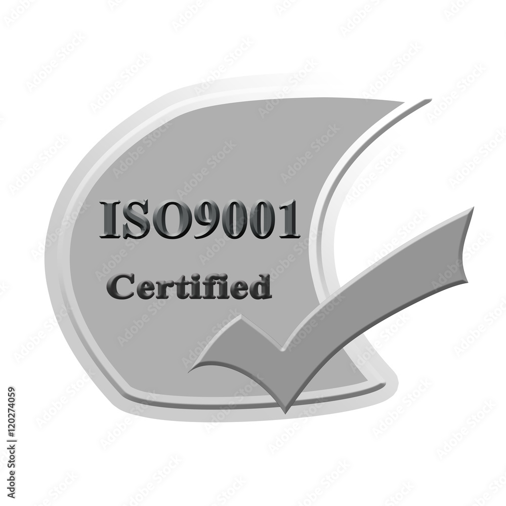 ISO9001 certified icon or symbol image concept design for business and ...