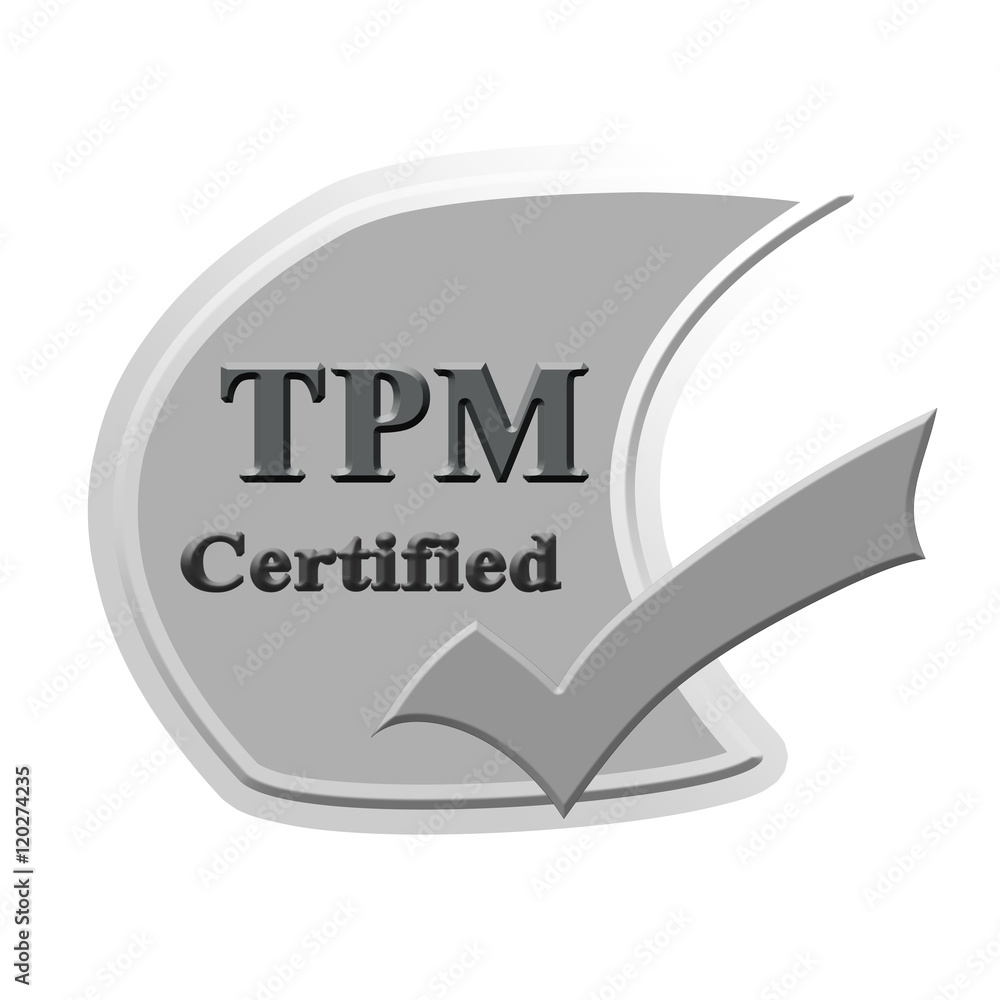 TPM certified icon or symbol image concept design for business and use ...