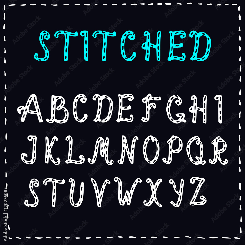 Hand drawn letters. Doodle font. Handmade creative ABC. Stock Vector ...