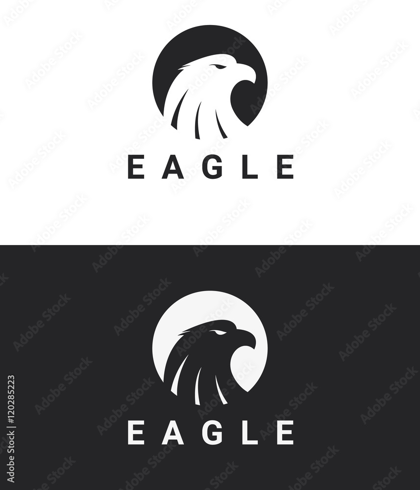 Eagle logo template. Two versions. Easy to edit, change size, colour ...