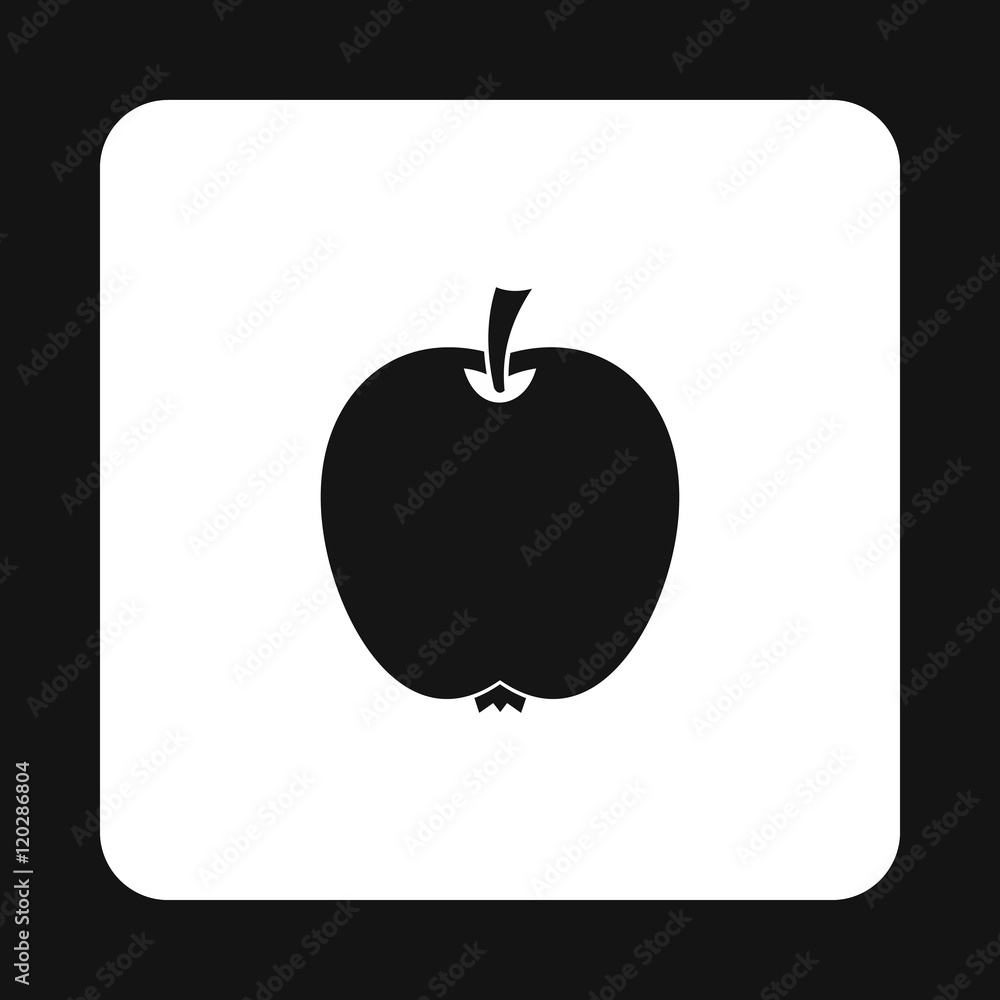 Apple icon in simple style isolated on white background. Fruit symbol ...