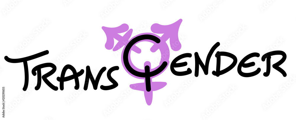 Transgender logo - letters with corresponding symbol - isolated vector ...