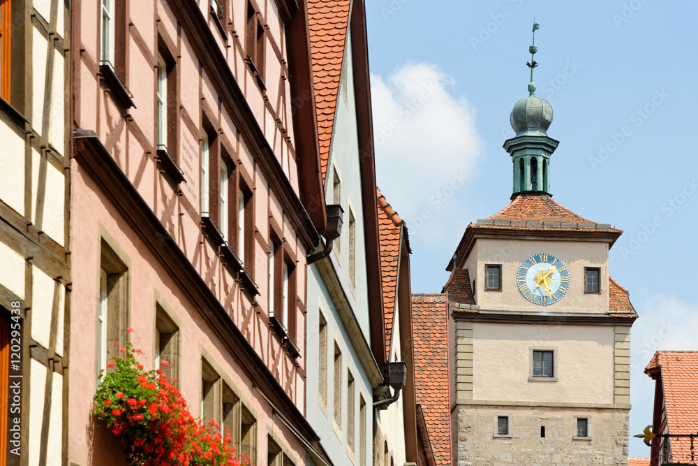 Markus Tower with Roder arch with its slim clock tower which were part ...