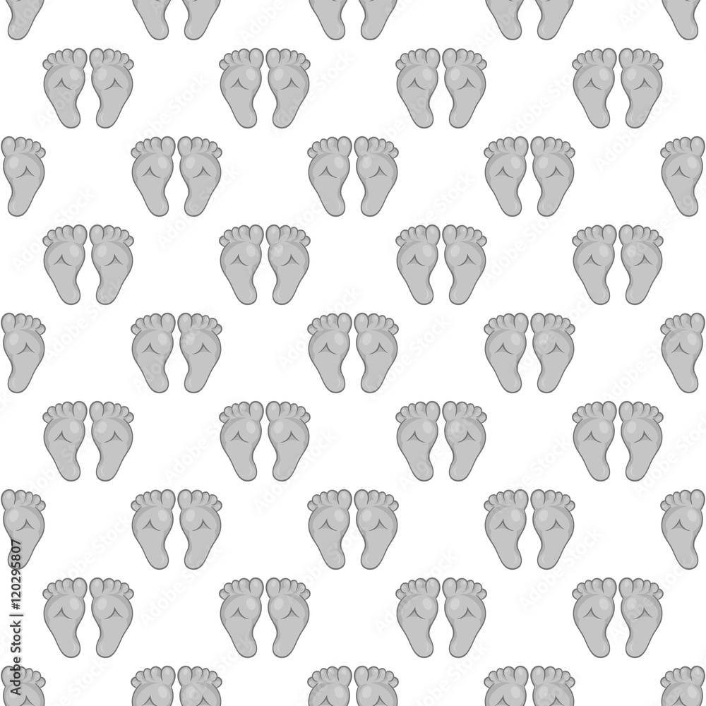 Babys feet seamless pattern on white background. Children design vector ...