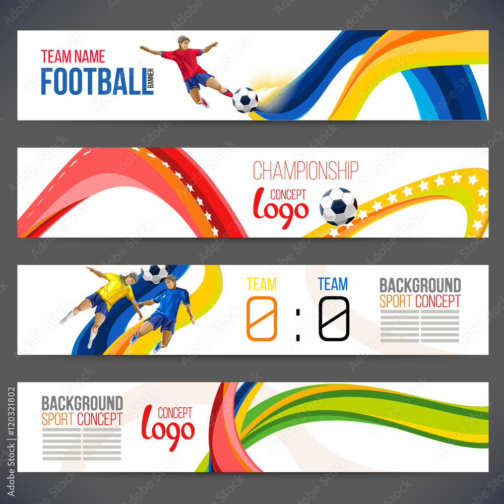 Vector Soccer player with colored geometric shapes assembled in figure ...
