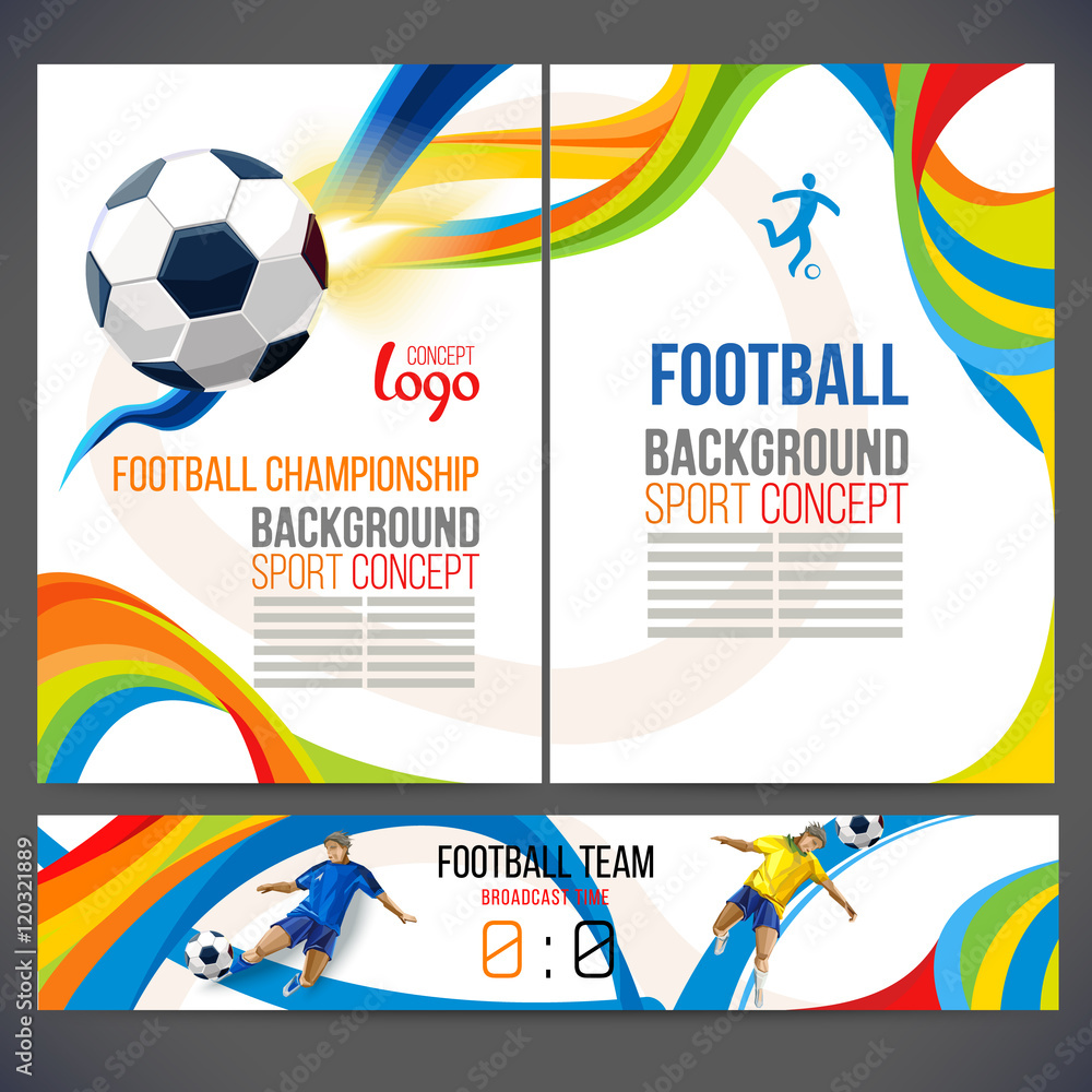 soccer player with colored geometric shapes assembled in figure ...