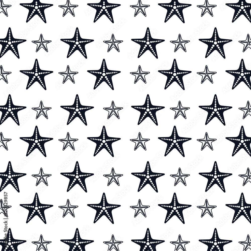 sea star starship marine animal background. oceand and sea symbol ...