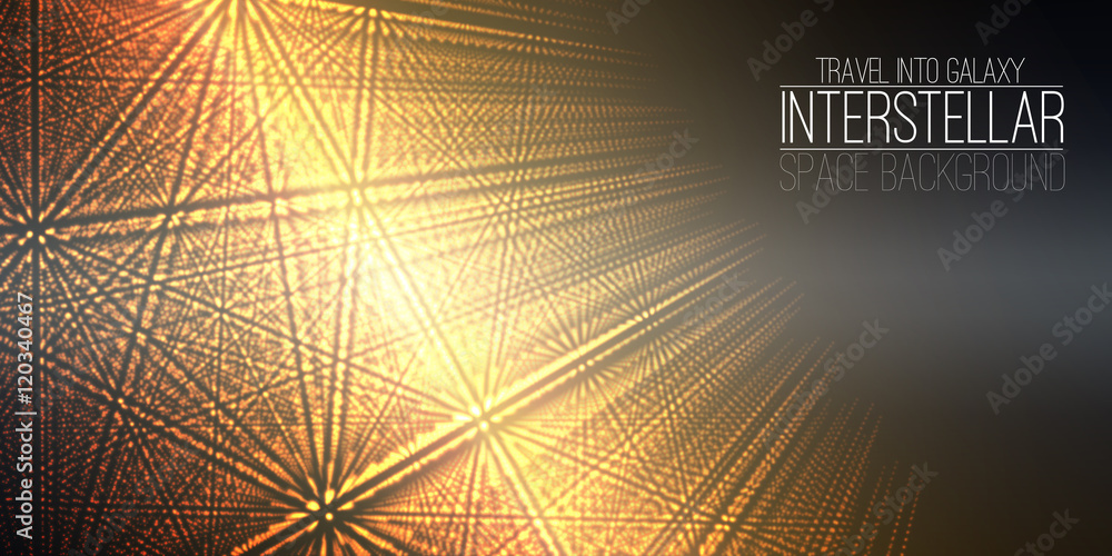 Vector interstellar space background.Cosmic galaxy illustration ...