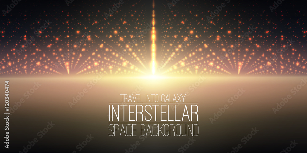 Vector interstellar space background.Cosmic galaxy illustration ...