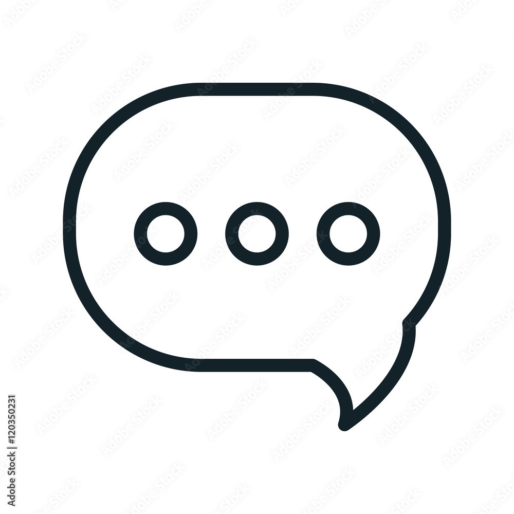 chat bubble with three dots. message text cloud. vector illustration ...