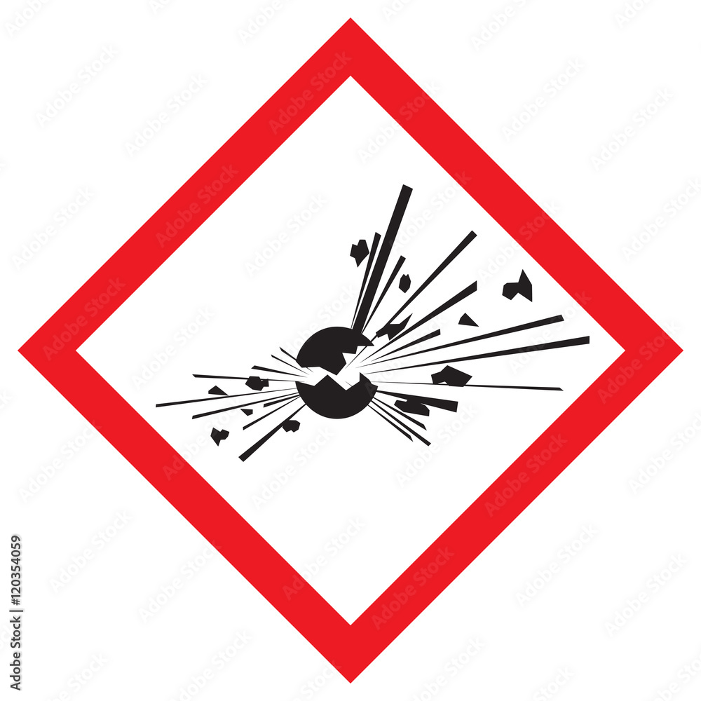 Vetor do Stock: Piktogram GHS01 niestabilne materiały wybuchowe | Adobe ...