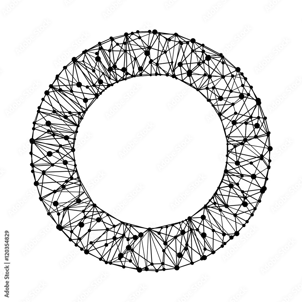Vector connect the dots circle Stock Vector | Adobe Stock