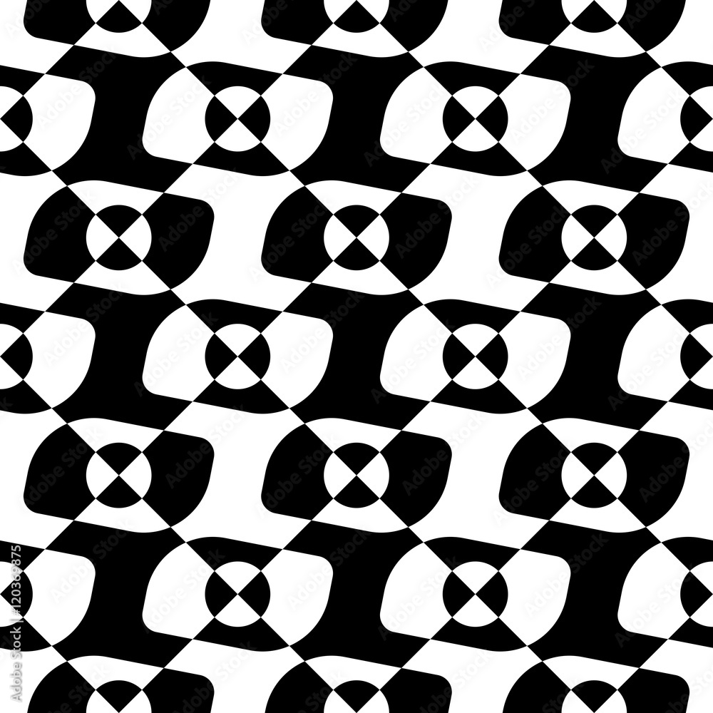 Seamless Square, Triangle and Circle Pattern Stock Vector | Adobe Stock