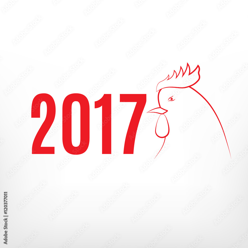 Symbol of 2017 year Stock Vector | Adobe Stock