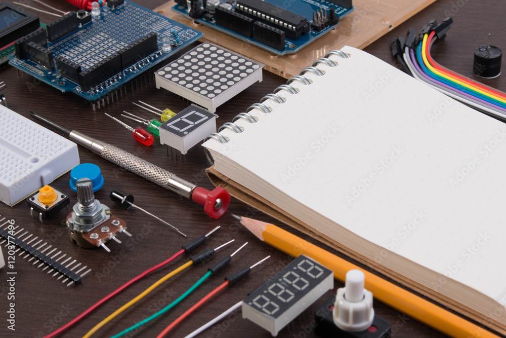 STEM education or DIY Electronic Kit , Robot made on base of micro ...