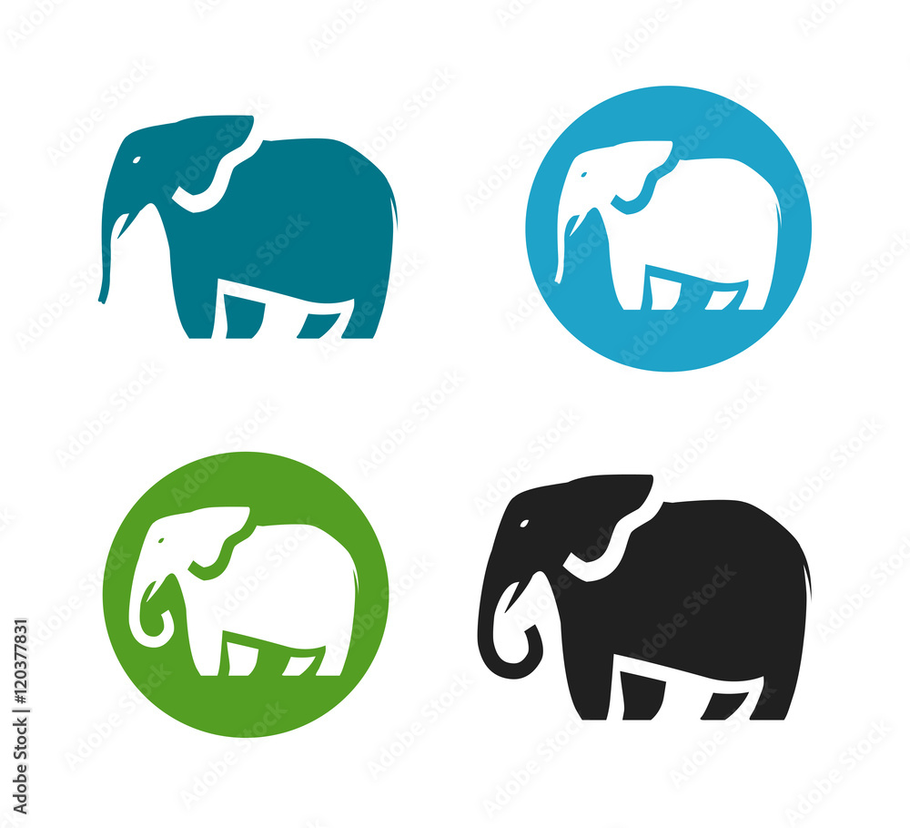 Elephant vector logo. Animals icon or symbol Stock Vector | Adobe Stock