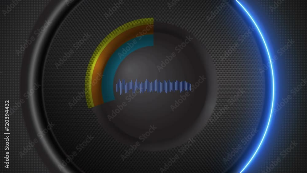 Speaker animation that plays low bass frequencies. Animated audio ...