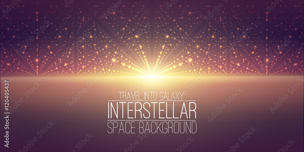 Vector interstellar space background.Cosmic galaxy illustration ...