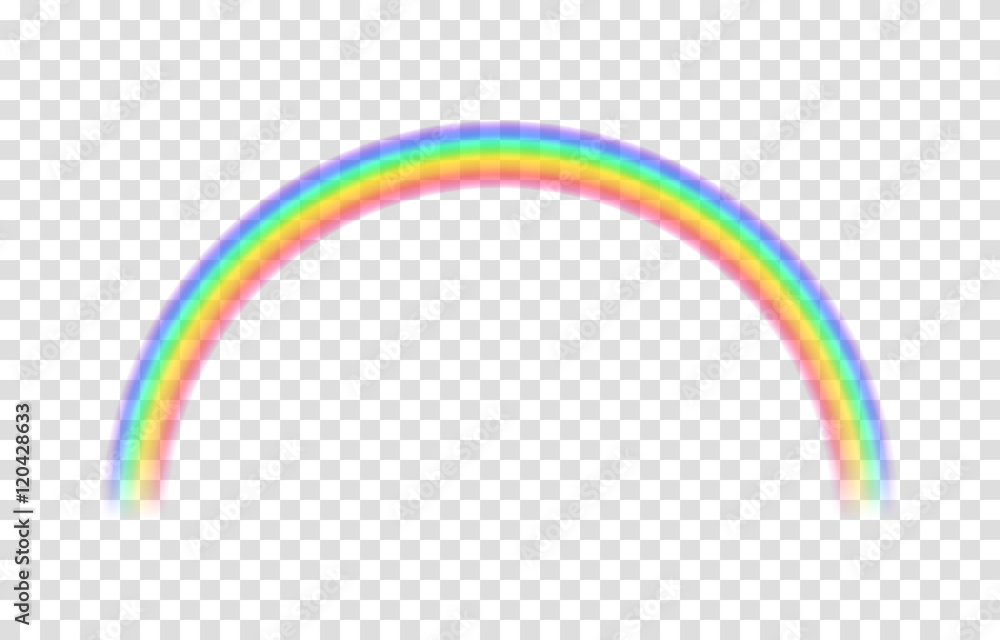 Transparent rainbow. Vector illustration. Realistic raibow on ...