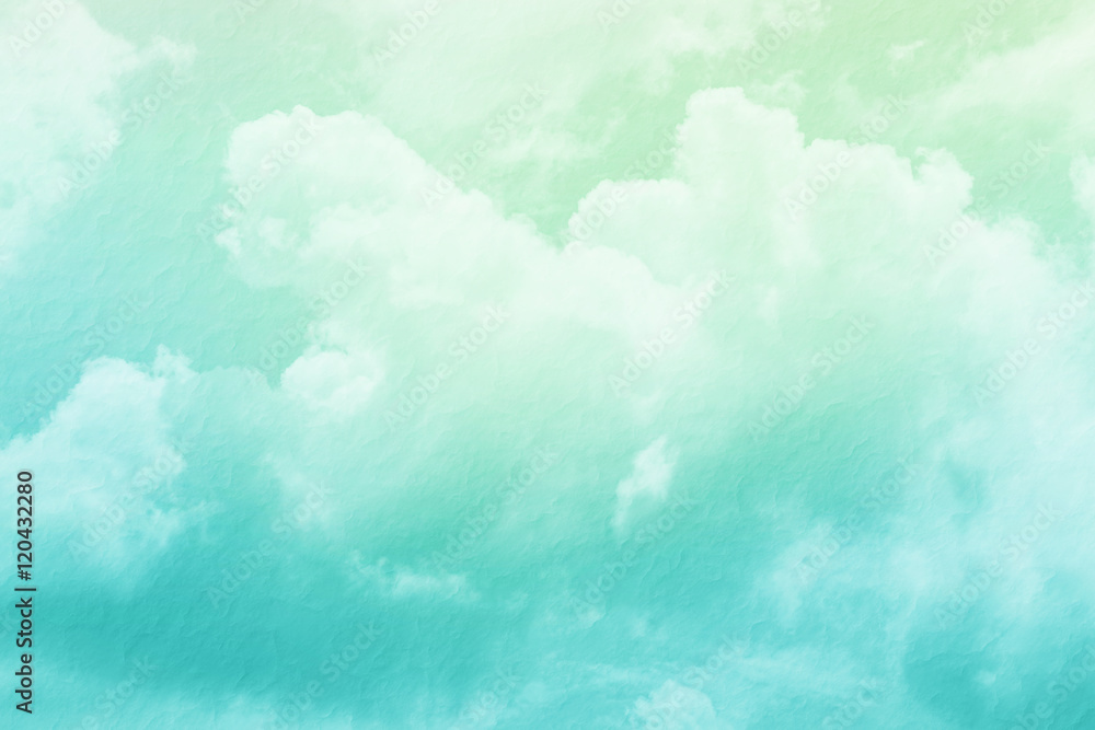 fantasy sky and cloud with pastel gradient color and mulberry paper ...