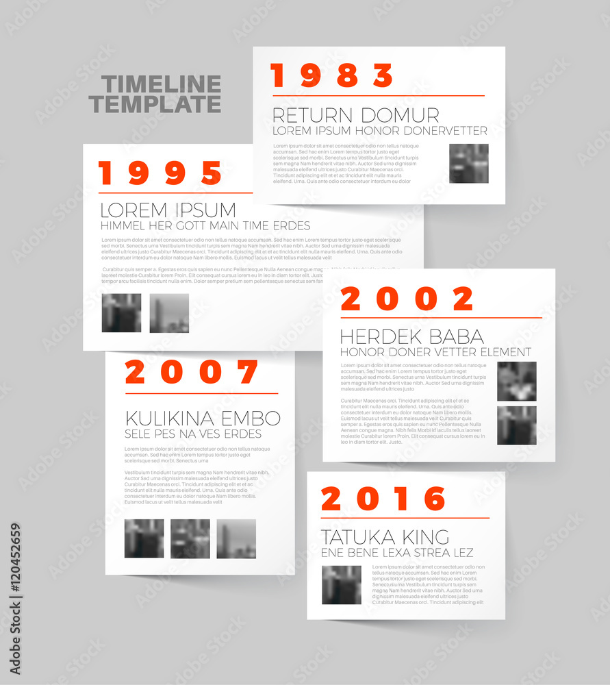 Vector Infographic typography timeline report template Stock Vector ...