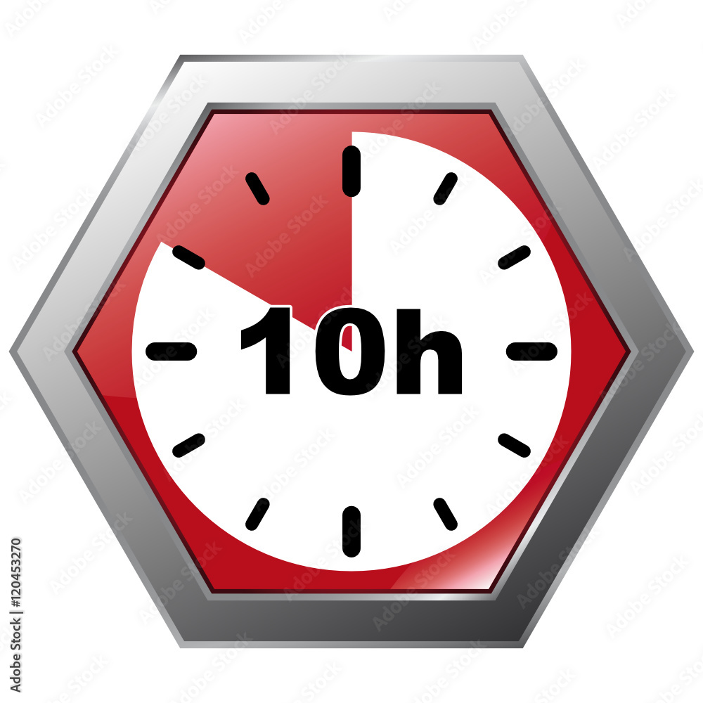 10 HOURS ICON Stock Vector | Adobe Stock