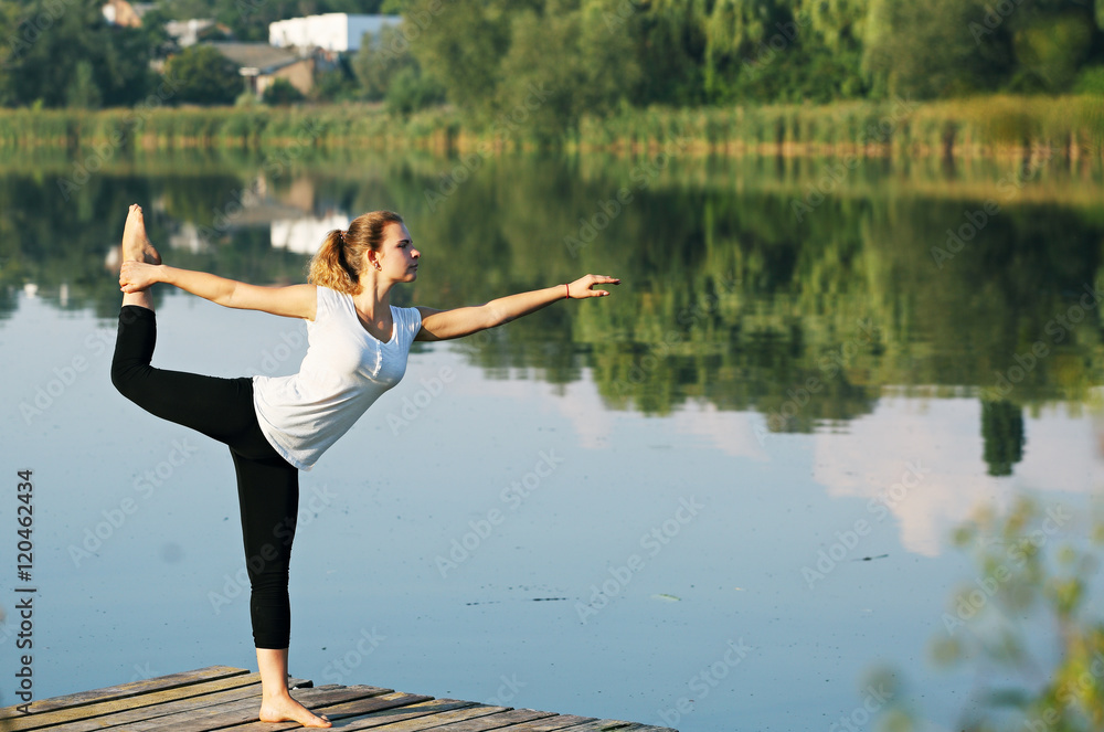 Asana on balance Nataraja asana Stock Photo | Adobe Stock