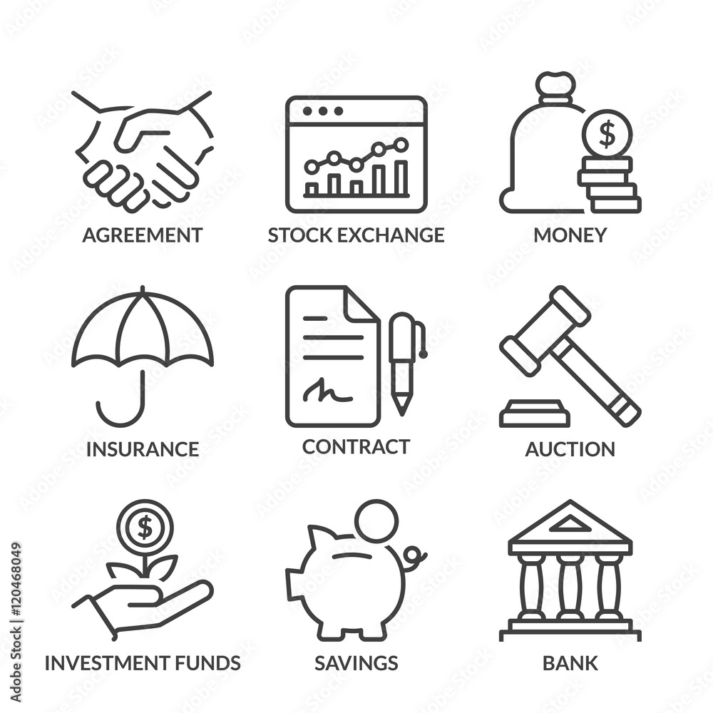 Basic Finance Line Icons With Text Vector De Stock Adobe Stock basic-finance-line-icons-with-text-vector-de-stock-adobe-stock