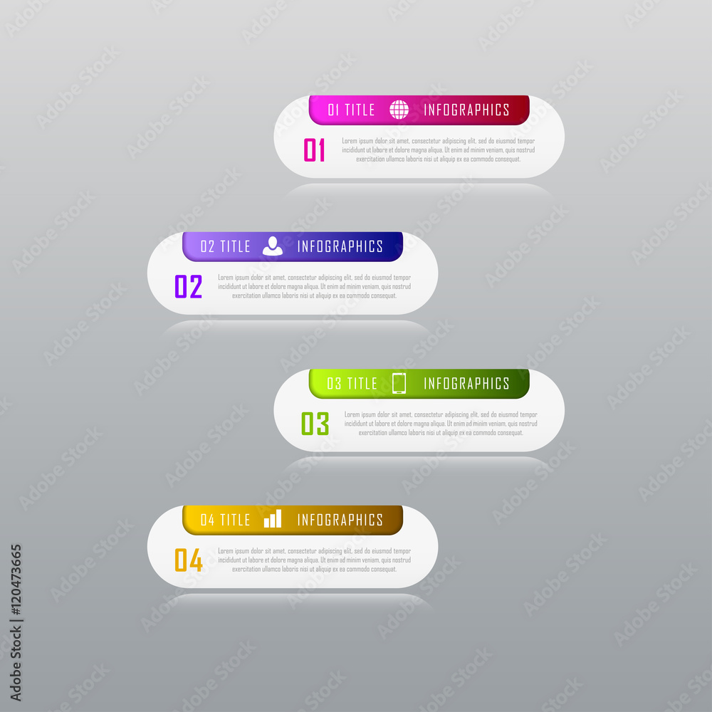 Infographic business concept with 4 options, parts, steps. Infographic design template and ...