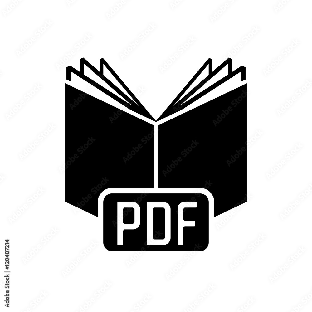 book pdf format icon vector illustration design Stock Vector | Adobe Stock