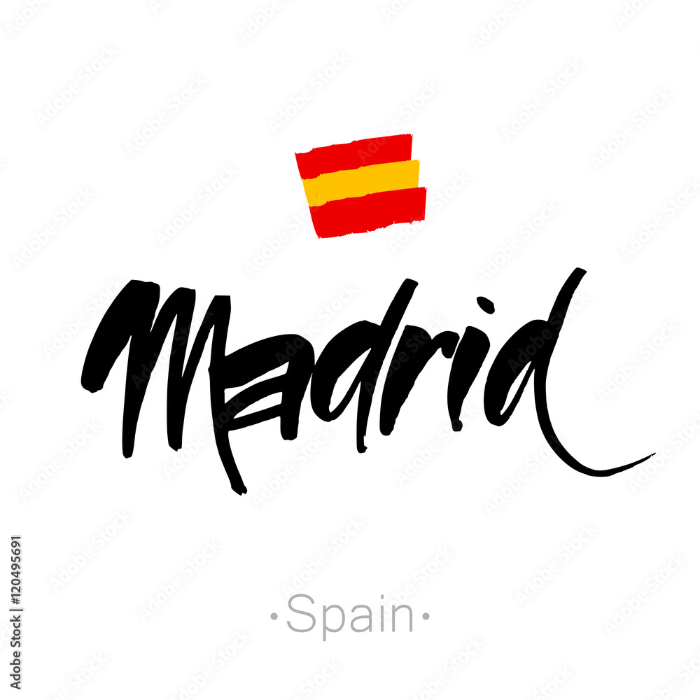 madrid_lettering_template Stock Vector | Adobe Stock