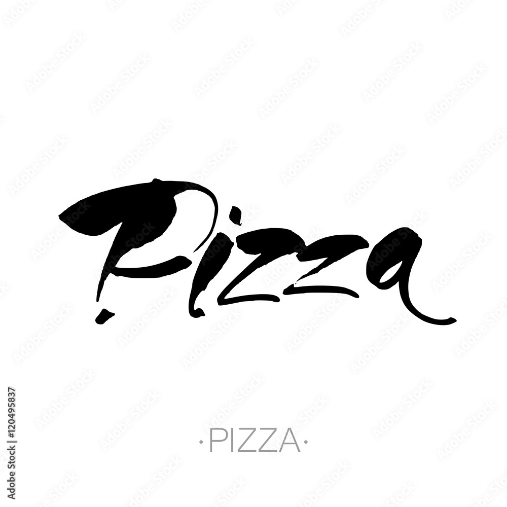 pizza_lettering_template Stock Vector | Adobe Stock