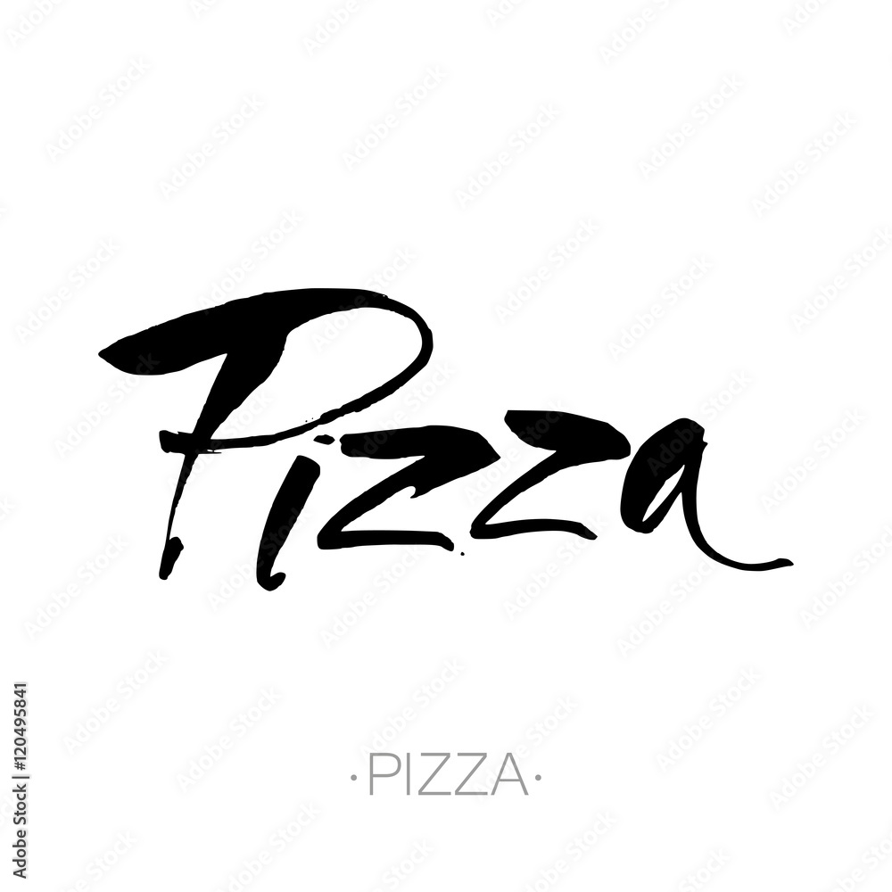 pizza_lettering_template Stock Vector | Adobe Stock