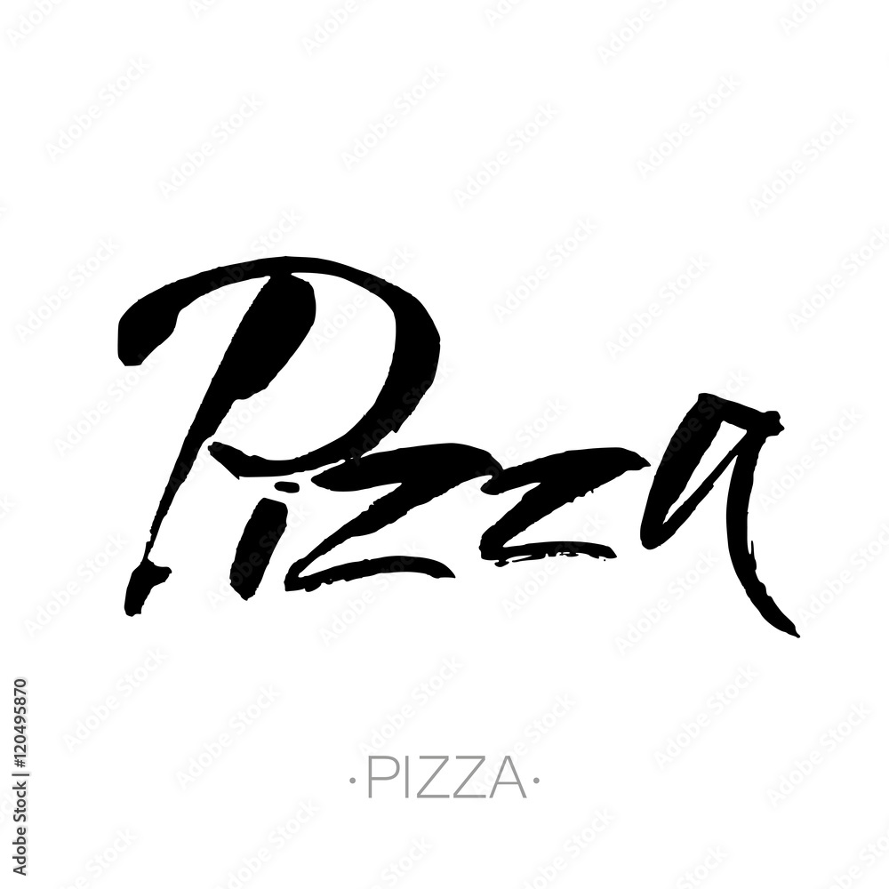 pizza_lettering_template Stock Vector | Adobe Stock