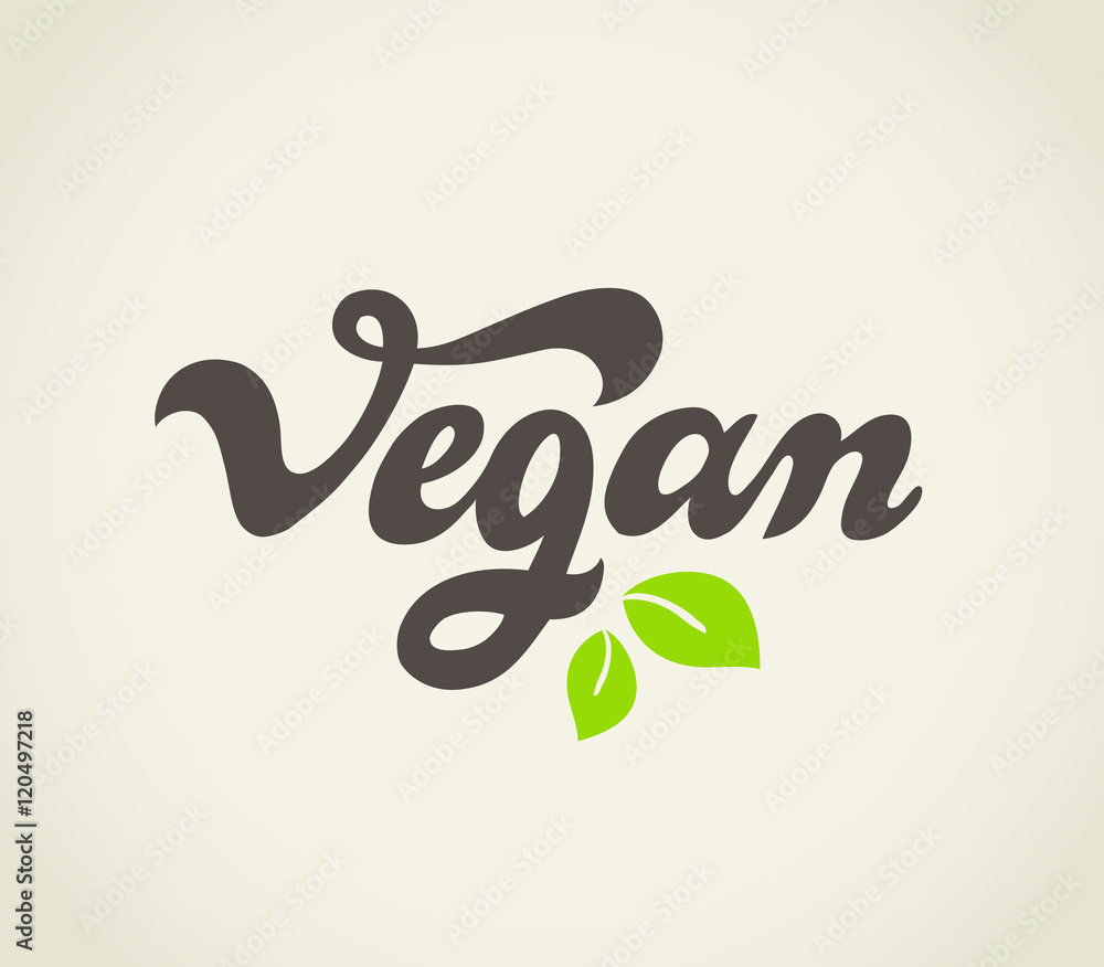 Vegan - handwritten lettering for restaurant, cafe menu. Stock Vector ...