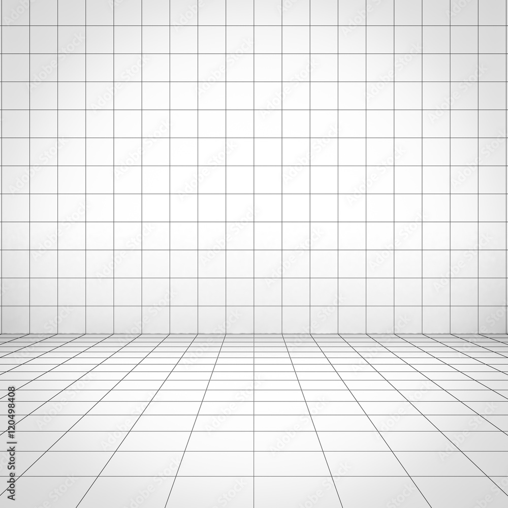 Grid background perspective view 3D rendering Stock Illustration ...