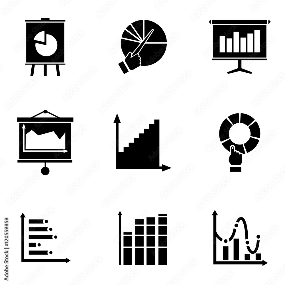 graph icons Stock Vector | Adobe Stock