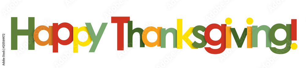 THANKSGIVING vector letters icon with autumn colours Stock Vector ...