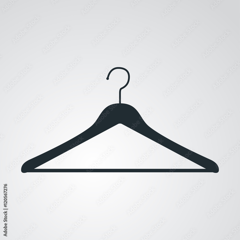 Icono plano percha tipo madera en fondo degradado Stock Vector | Adobe ...