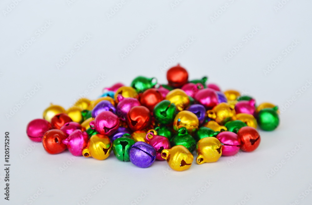 colorful bell on white background Stock Photo | Adobe Stock
