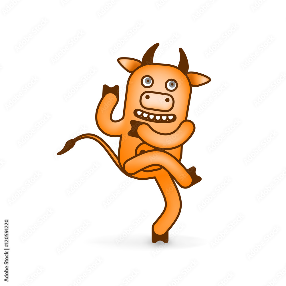 Dancing Cow Clip Art
