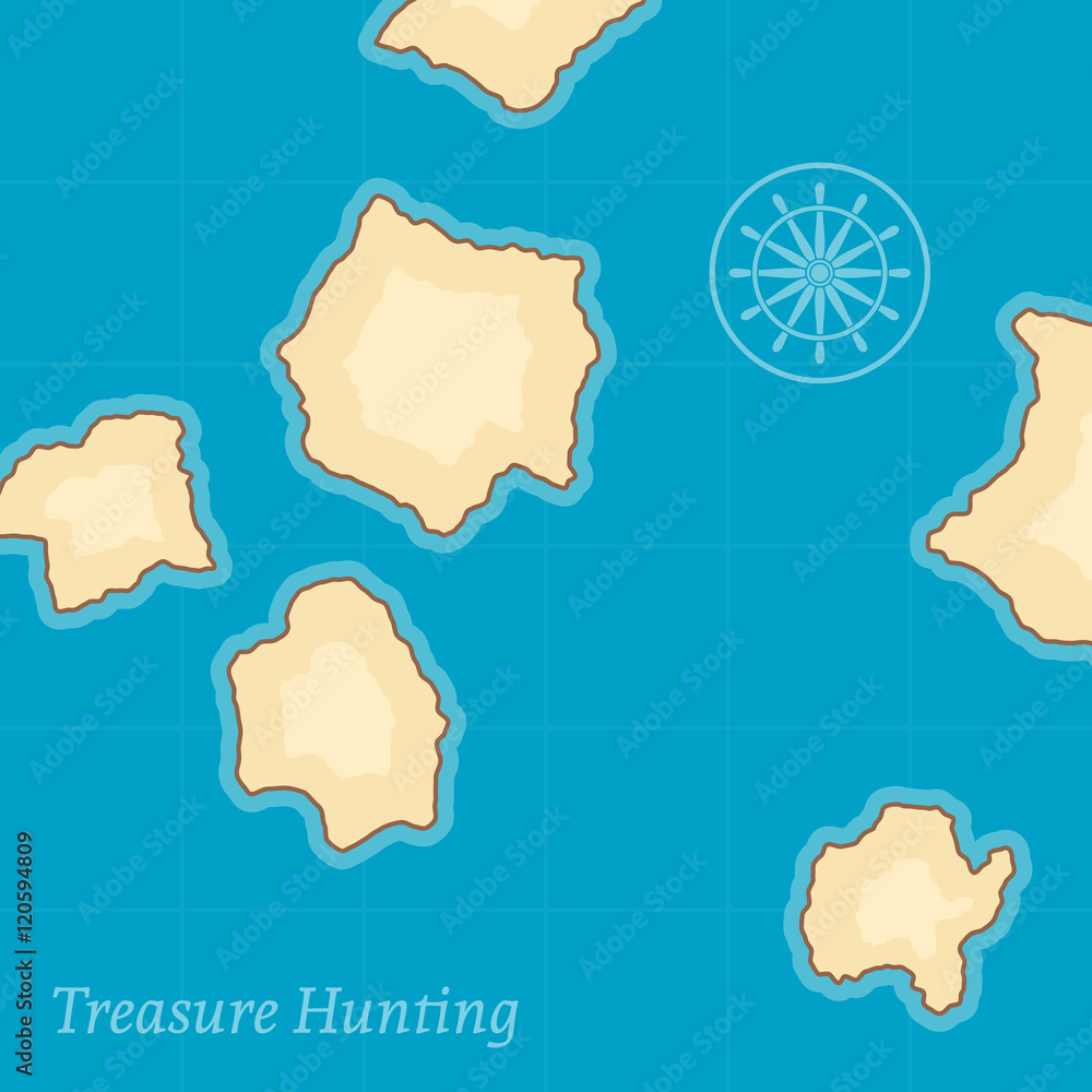 Vector Treasure Map Background Stock Vector | Adobe Stock