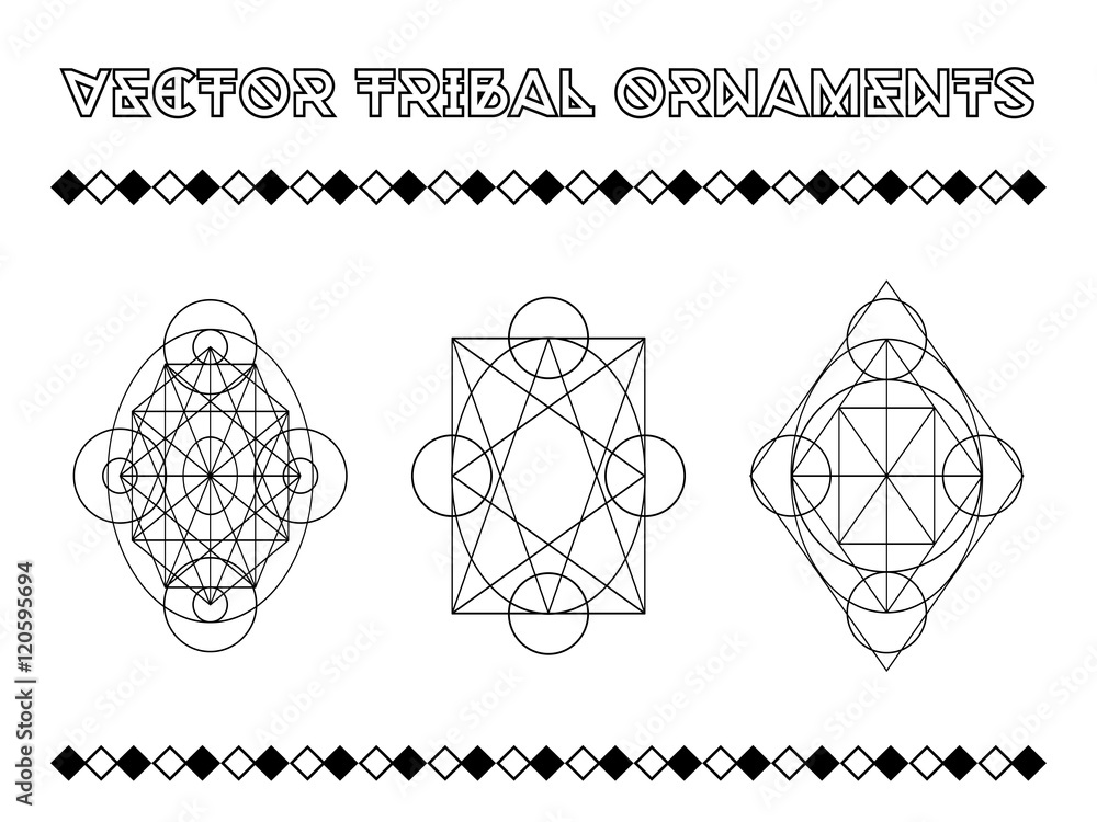 Vector Tribal Emblems Stock Vector | Adobe Stock