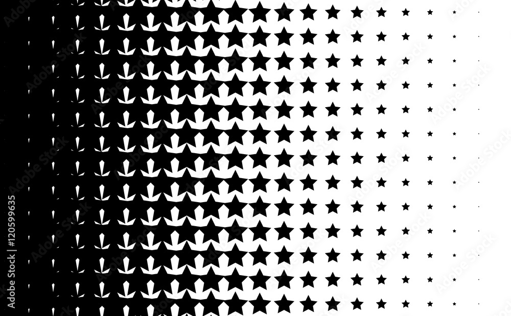Gradient background with stars Halftone dots design Stock Vector ...